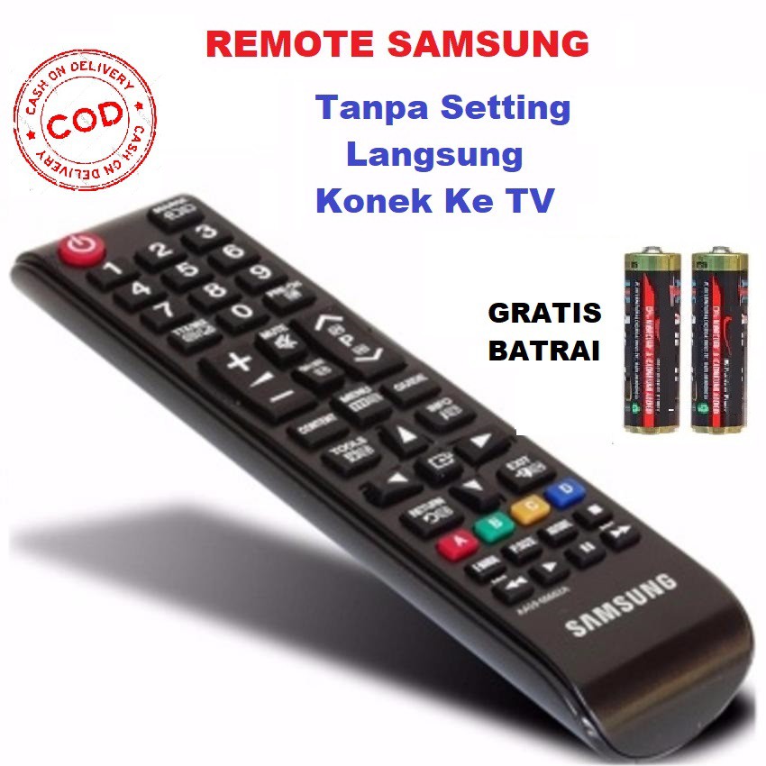 Jual New Remote Remot TV Lcd Led SAMSUNG Gratis Baterai Tanpa Setting ...