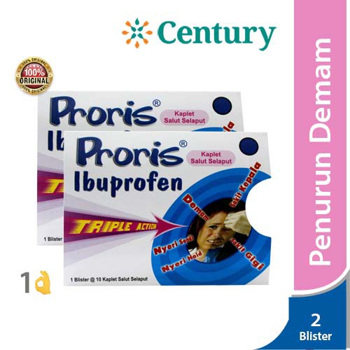 Jual Proris Ibuprofen Kaplet 1 strip / Demam / Sakit Kepala / Sakit ...