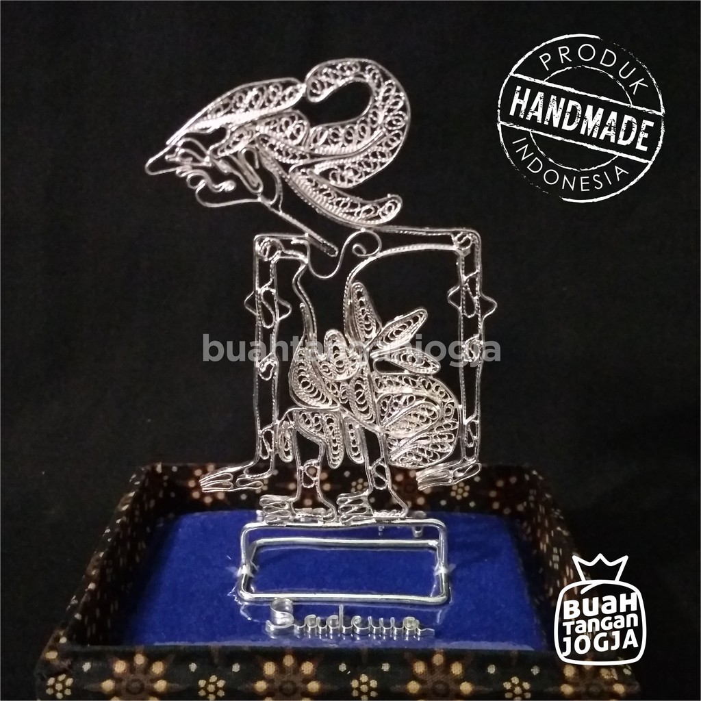 Jual Miniatur Wayang Sadewa Lapis Perak - Kerajinan Khas Kotagede Jogja | Shopee Indonesia