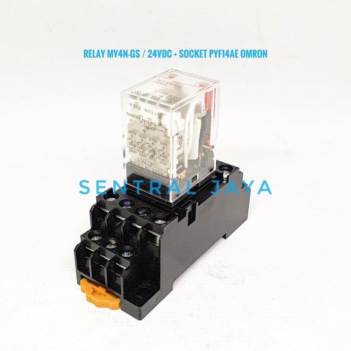 Jual SET Relay MY4N-GS / MY4NGS 220Vac + socket Omron asli | Shopee Indonesia