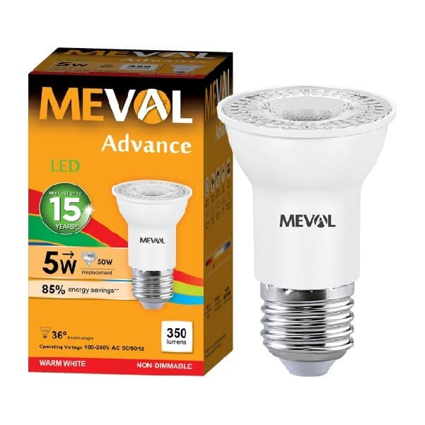 Jual Led MR16 3,5W E27, Kuning Meval | Shopee Indonesia