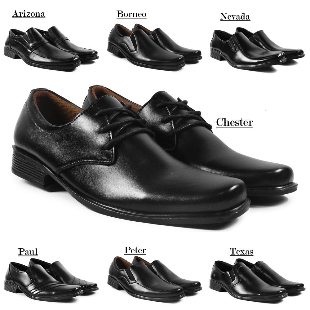 Jual Sepatu Pantofel Pria MDT 02 Hitam Terbaru Untuk Kerja Kantor Dan Acara | Shopee Indonesia