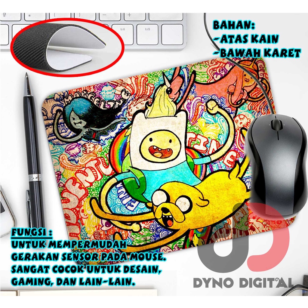 Jual Mouse pad Custom Adventure Time Jake and finn Art Game Gaming ...