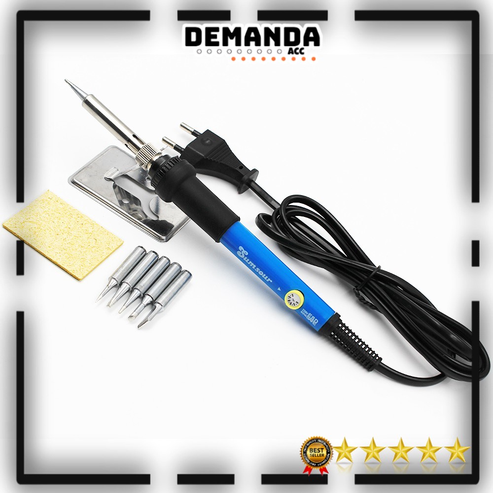 Jual Solder listrik tangan 60w watt Pengatur Suhu Adjustable Temperature Iron 220v solder hp pc ...