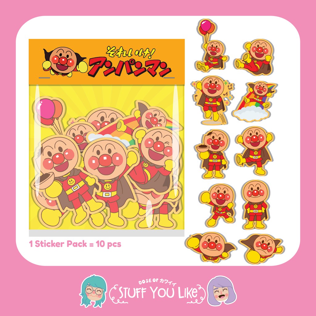 Jual ANPANMAN STIKER STICKER PACK LUCU SET GLOSSY ANTI AIR MURAH ...