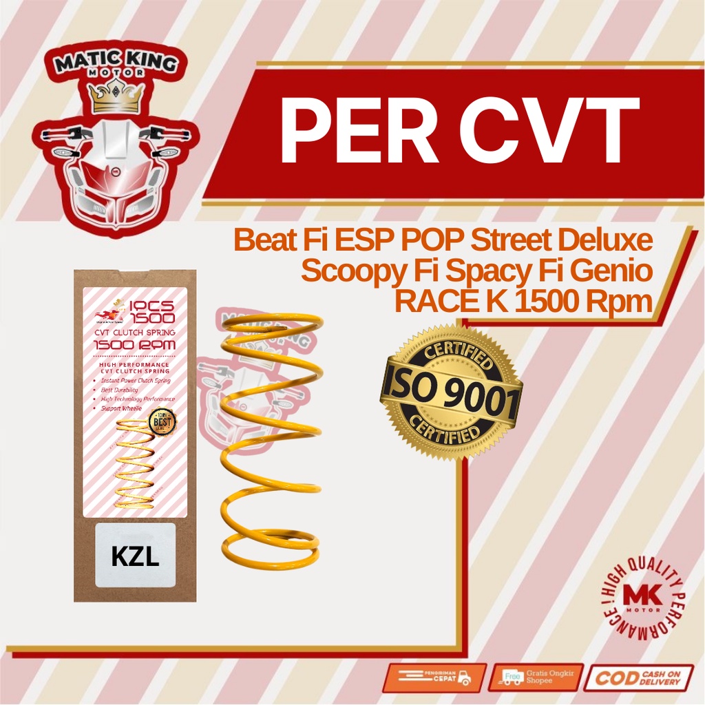 Jual Per CVT Puli Pully Racing KZL K44 K0J Honda Beat Scoopy Genio ...