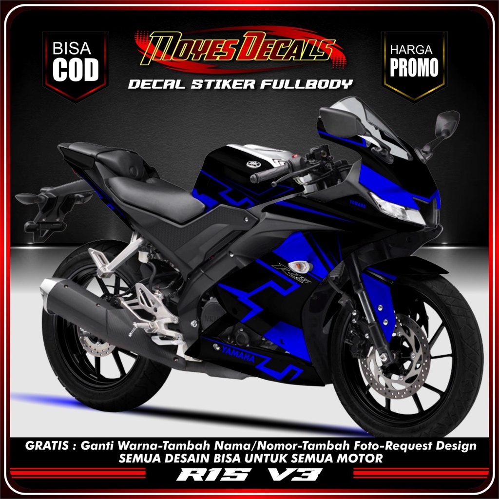 Jual Decal R15 V3 Full Body Stiker Yamaha R15 V3 Full Body Dekal R15 V3 ...