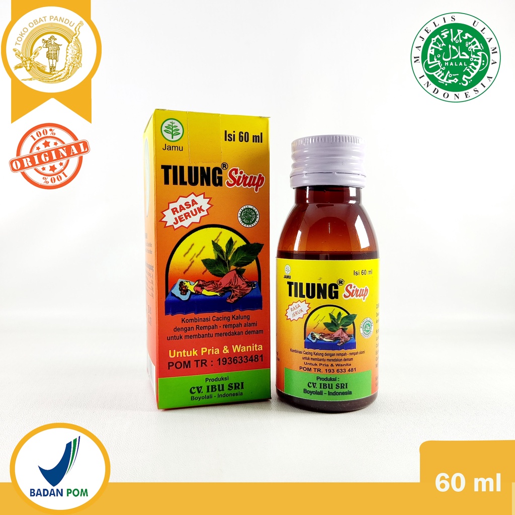 Jual TILUNG SIRUP / SIRUP CACING KALUNG / OBAT TURUN PANAS / DEMAM ...