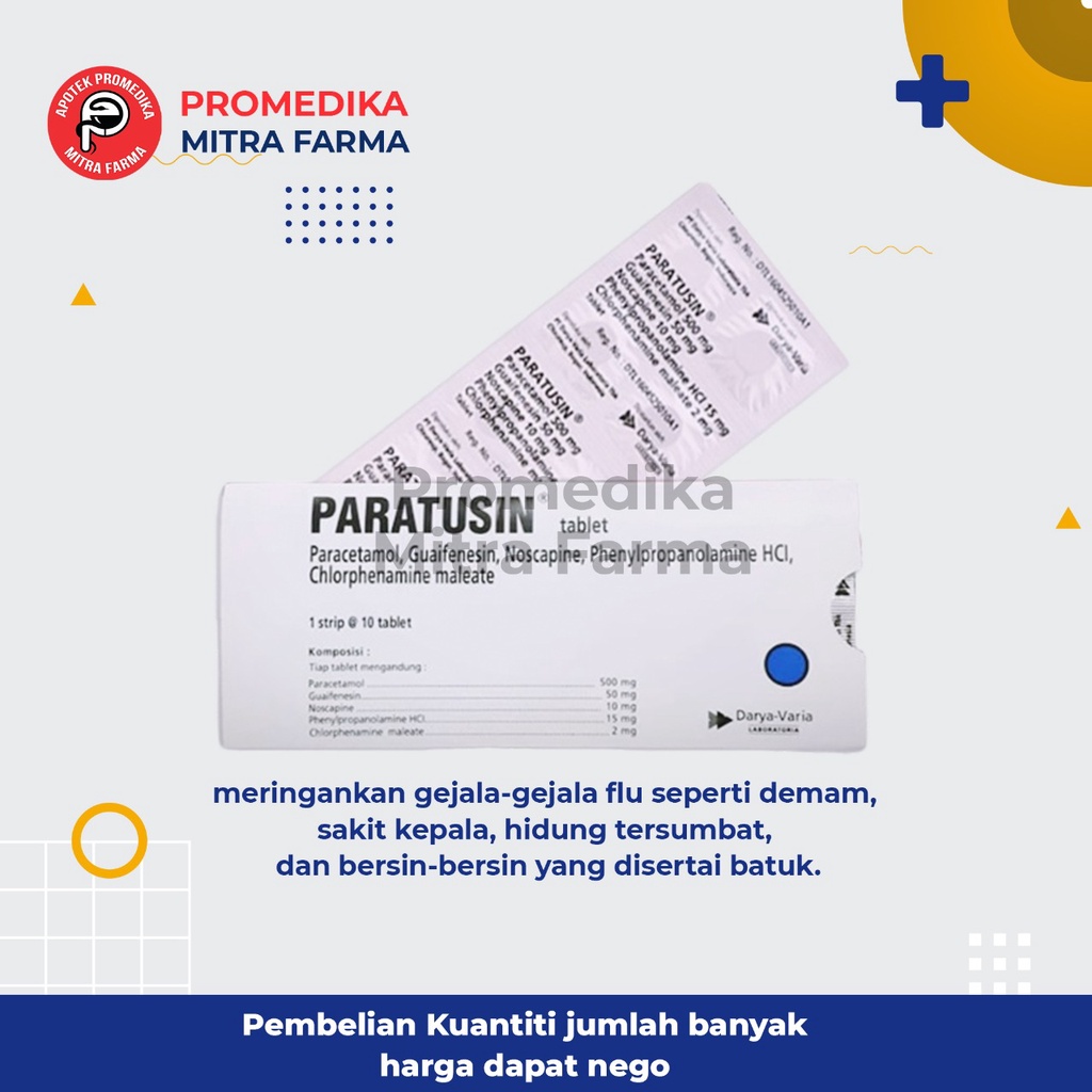 Jual Paratusin 10's Tablet / Strip / Obat Flu dan Batuk | Shopee Indonesia