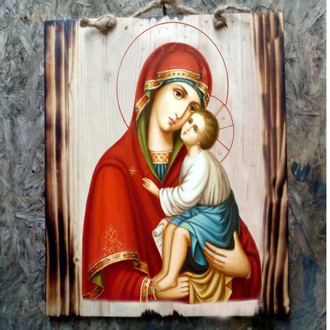 Jual christmas PAJANGAN DINDING LUKISAN KAYU BUNDA MARIA HIASAN DINDING ...