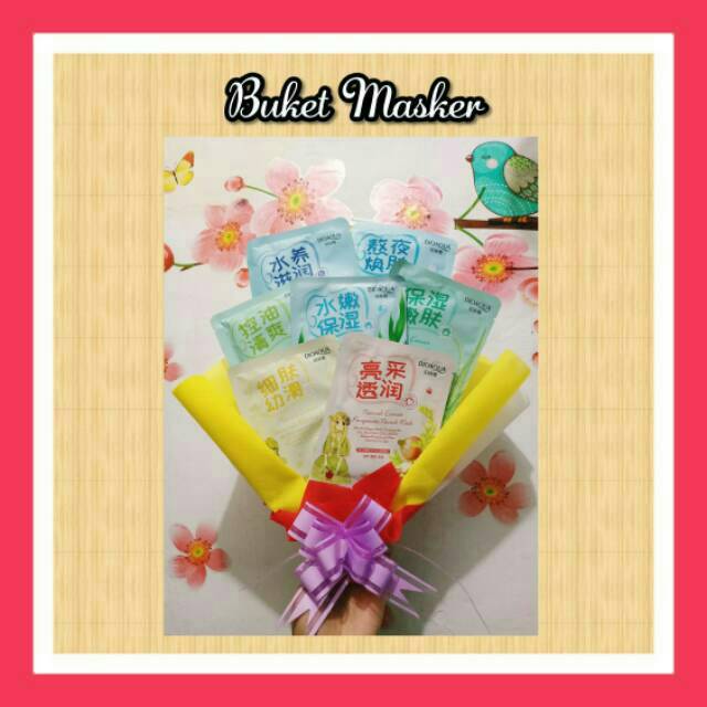 Jual Buket masker seet mask kado wisuda Buket sheet mask | Shopee Indonesia