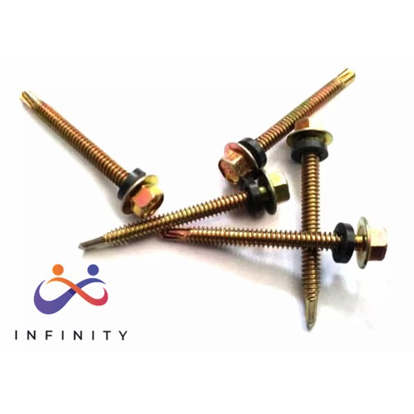 Jual Infinity 50Pcs Baut Roofing Kuning 12x70mm 7cm Skrup Atap Spandek ...
