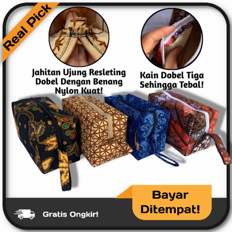 Jual Tas Pouch Tempat Alat Rias Wadah Makeup Make up Mekap Kotak Kain ...