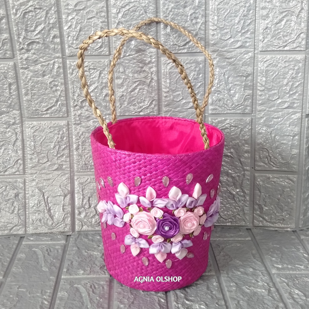 Jual Tas Hampers Bunga Isi 3 Toples Keranjang Hampers Anyaman Pandan ...