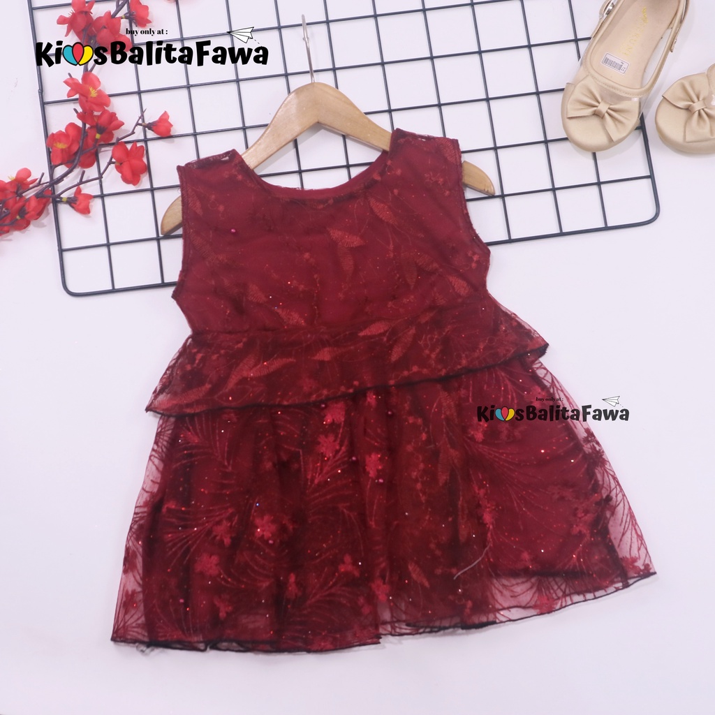 Jual Dress Inara Bayi - 4 Tahun / Dres Brukat Kondangan Baby Perempuan ...