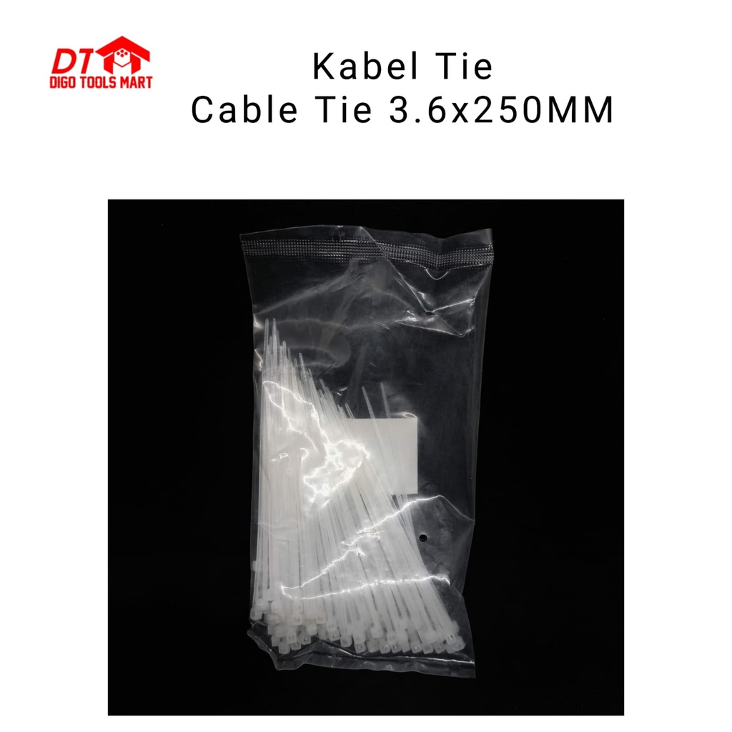 Jual Kabel Ties Tali Pengikat Kabel Putih Cable Tie Nylon Isi 100 Pcs ...