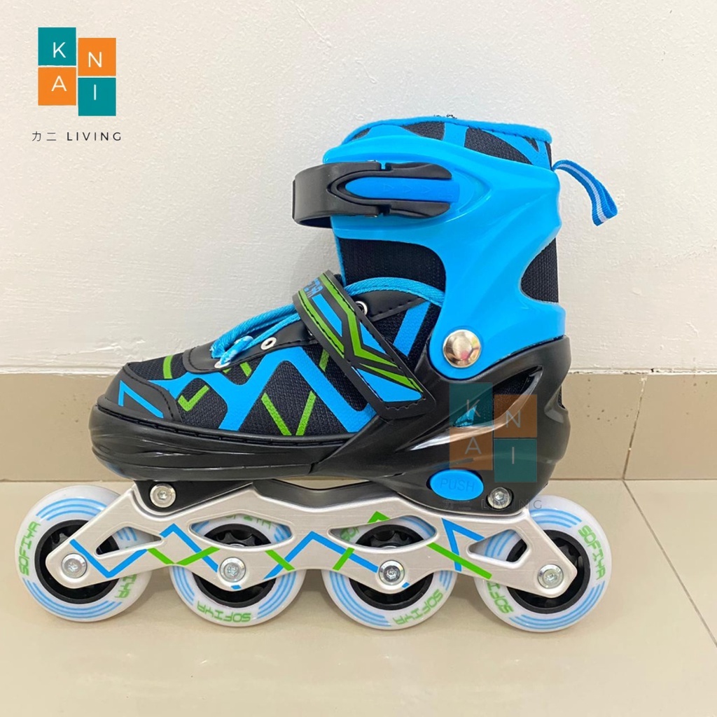 Jual Sepatu roda lampu Inline Skate Bajaj Sofiya power Ban Karet Sepatu ...