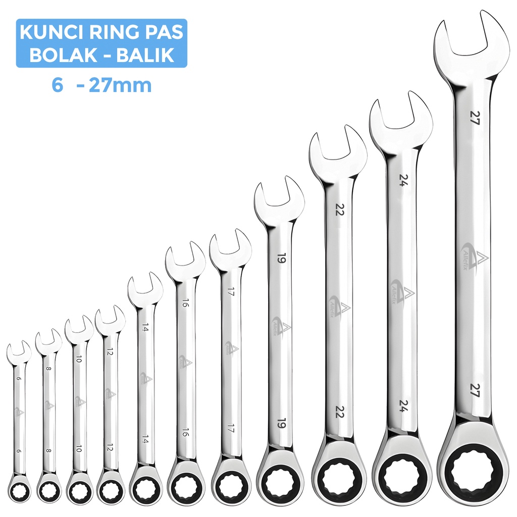 Jual Suksestech Kunci Ring Pas Kombinasi Krek 6 8 10 12 14 16 17 19 22 24 27mm Biji Chrome ...