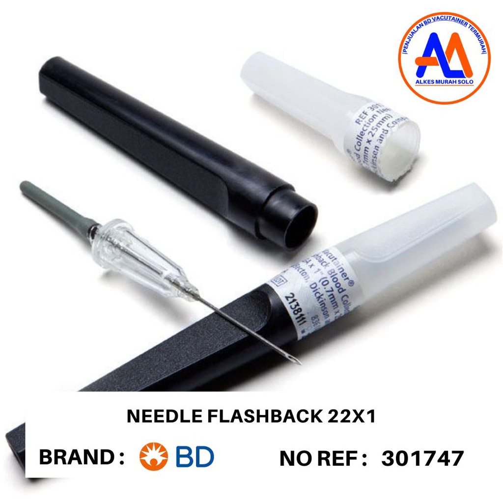 Jual Needle Flashback 22GA x 1" | BD Vacutainer Blood Colection Needle ...