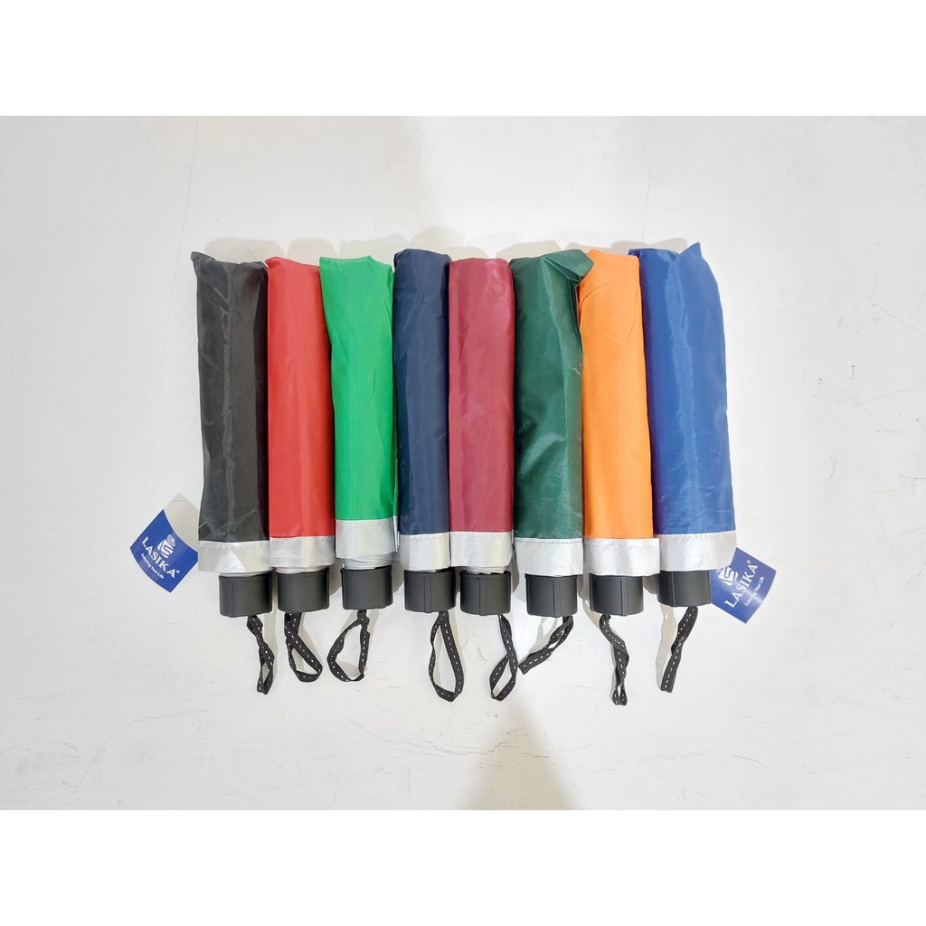 Jual Payung Lipat 3 Lapis Silver Anti Angin Free Sarung Payung NL-026 ...