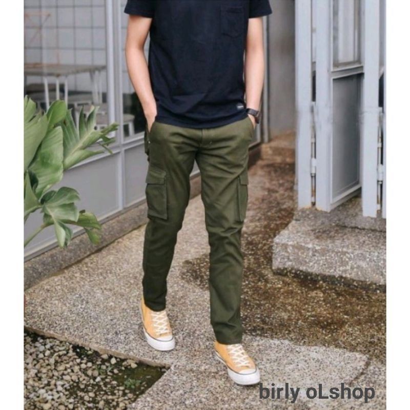 Jual CELANA CARGO PANJANG PRIA UKURAN 27-38 PREMIUM QUALITY SLIMFIT COWO SKINNY POLOS COWOK ...