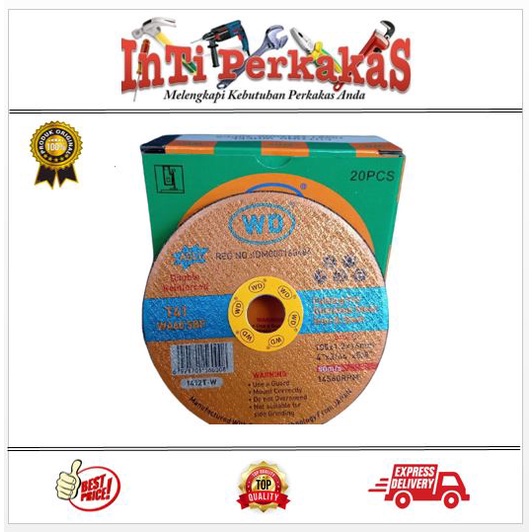Jual Batu Potong WD 4" Tipis 1 box isi 20 pcs / Gerinda Potong WD 1 box ...