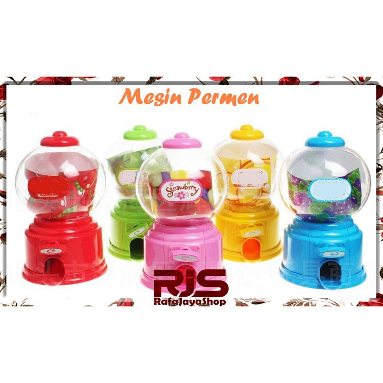 Jual Mini Mesin Permen (diputar tombolnya permen akan jatuh ke mulut ...