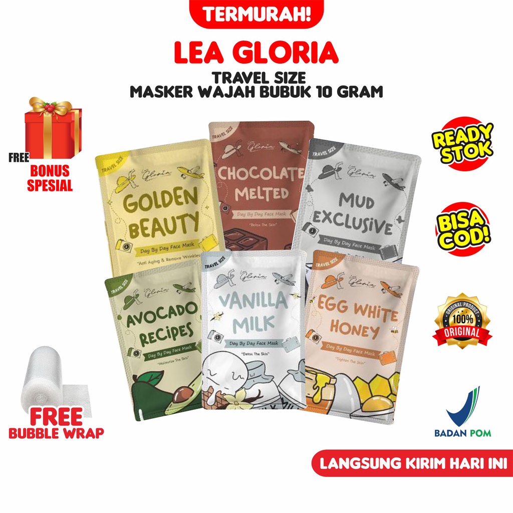 Jual [NEW] Travel Size Masker Lea Gloria 10gr Masker Bubuk Mini ...