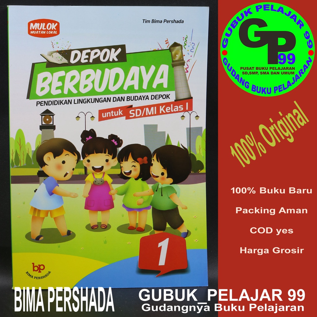 Jual PLBD DEPOK BERBUDAYA MULOK Untuk Kelas 1 SD/MI BIMA PERSHADA Original | Shopee Indonesia