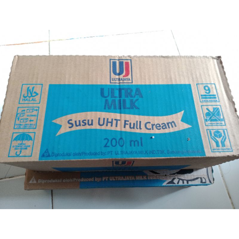 Jual Ultra Milk Susu Uht Full Cream 200ml ( 1 Karton isi 24 Pcs ) | Shopee Indonesia