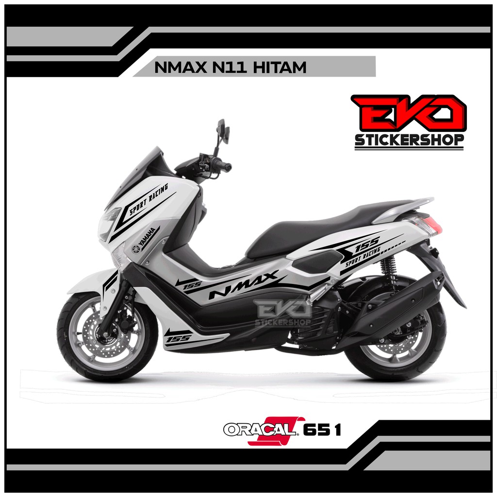 Jual STIKER NMAX PUTIH CUTTING STICKER WARNA HITAM N11 | Shopee Indonesia