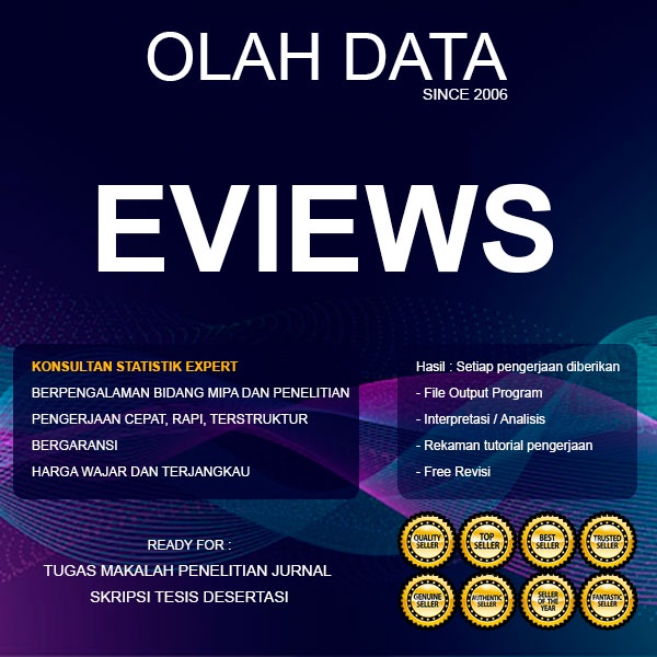 Jual Jasa Analisis Olah Data Penelitian EVIEWS Lengkap Dengan ...
