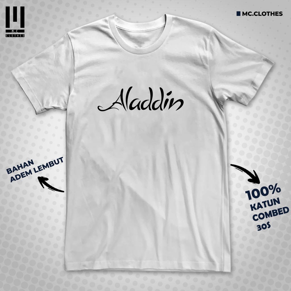 Jual Baju disney kaos Aladin ukuran dewasa bahan adem nyaman Katun ...
