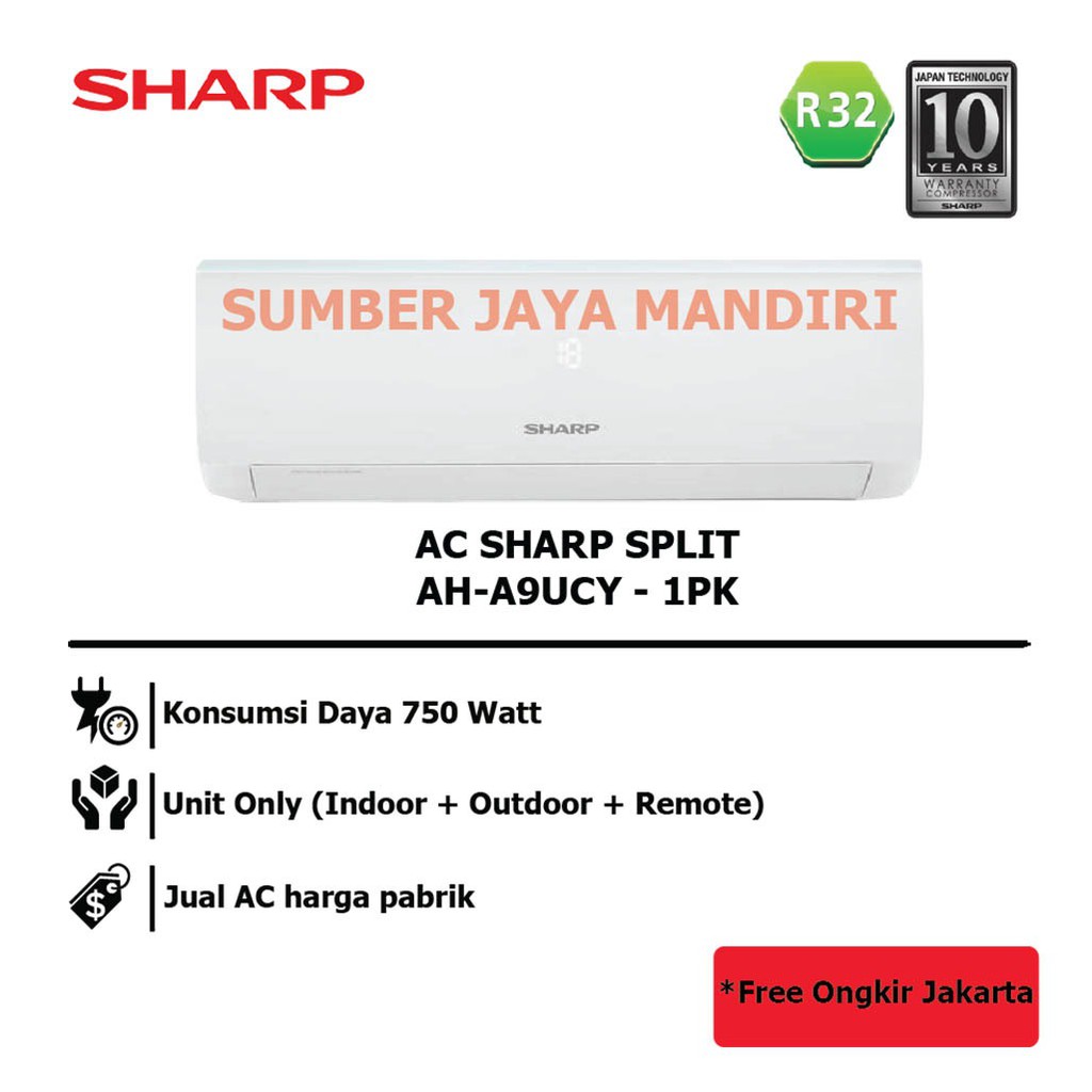 Jual AC SHARP SPLIT STANDARD AH A9UCY - 1 PK | Shopee Indonesia