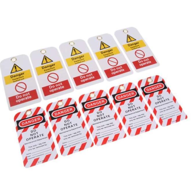 Jual 10 Pieces Security Key Lockout Tagout Tag Safety Name Marking ...