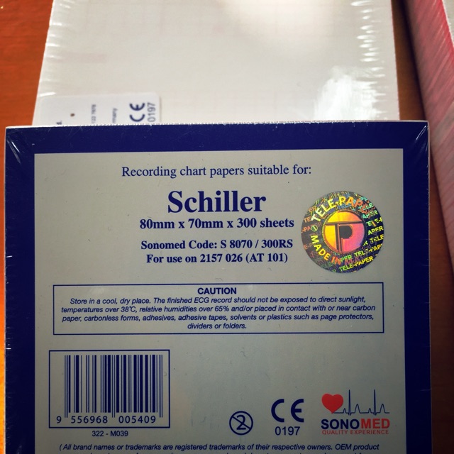 Jual Kertas Ekg / schiller AT101 / Esaote P8000 / 80mm x 70mm x 300 ...