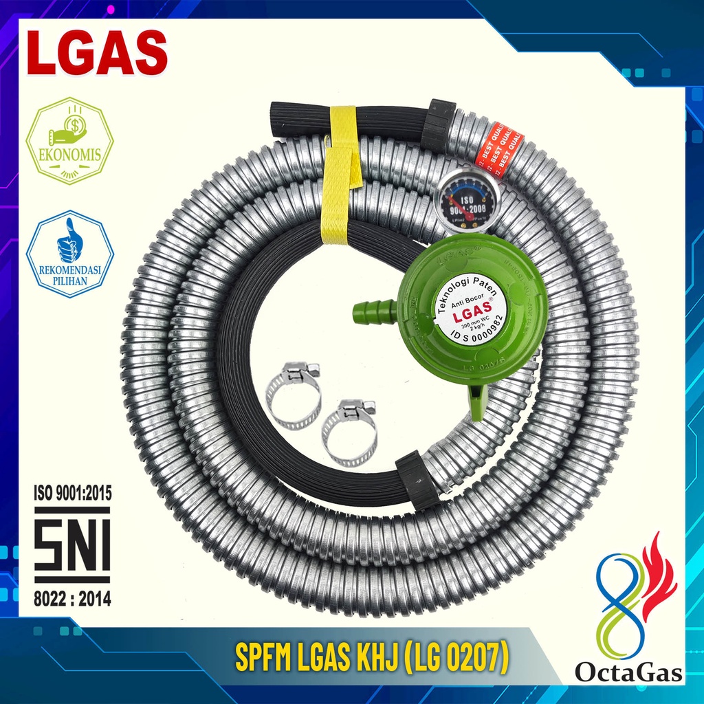 Jual Lgas Paket Selang Gas + Regulator Kompor Gas 1 Pengunci (LG 0207 ...