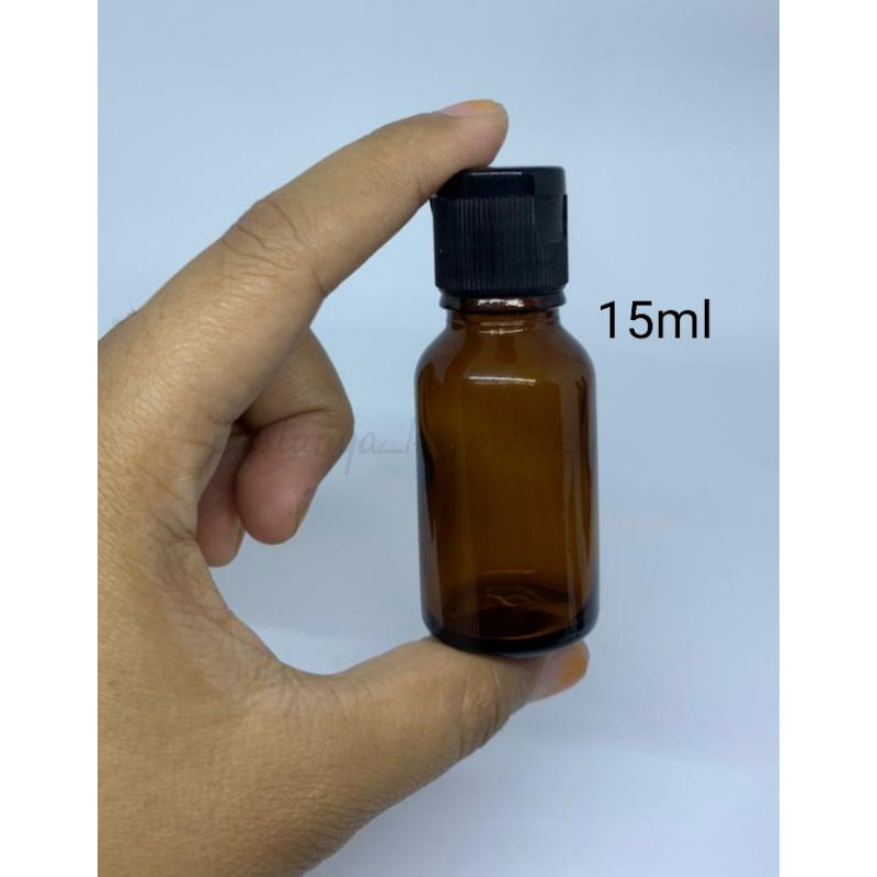 Jual Botol Kaca Amber Tutup Fliptop 5ml/15ml/20ml/30ml Botol Kaca Fliptop | Shopee Indonesia