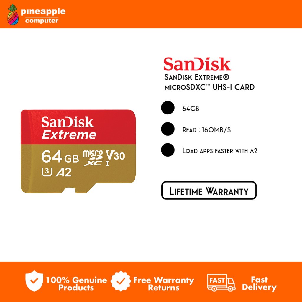 Jual SanDisk Extreme microSDXC UHS-I CARD 32GB/ 64GB/ 128GB/ 256GB ...