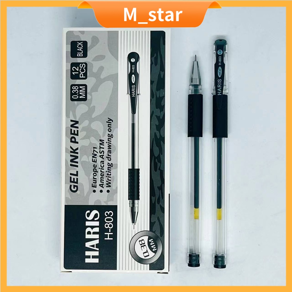 Jual (12 pcs) Pulpen Gel Pen Pena Murah 0.5 / 0.38 mm | Shopee Indonesia