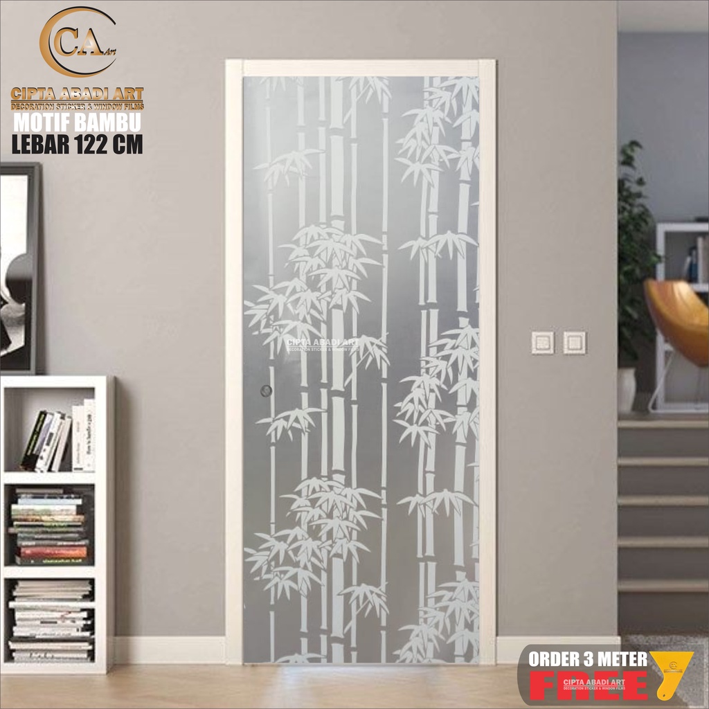 Jual Stiker Kaca Sticker Kaca Jendela Rumah Wallpaper Kaca Motif Bambu ...
