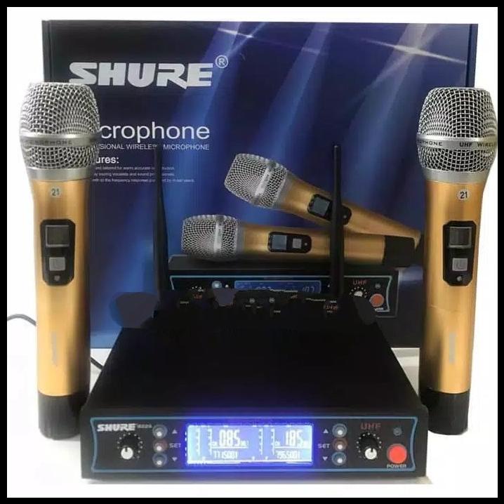 Jual Mic Shure 8226 Wireless Microphone Multi Channel/Bisa Ubah Frekuensi | Shopee Indonesia