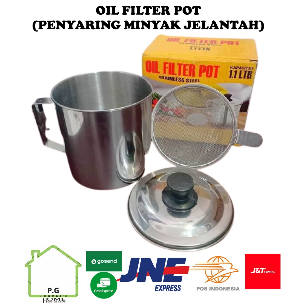Jual OIL POT Saringan dan Tempat Simpan minyak 12cm | Shopee Indonesia