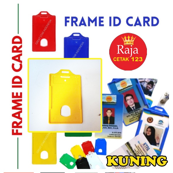 Jual KOTAK ID CARD/FRAME ID CARD WARNA KUNING TEMPAT ID CARD HOLDER ...