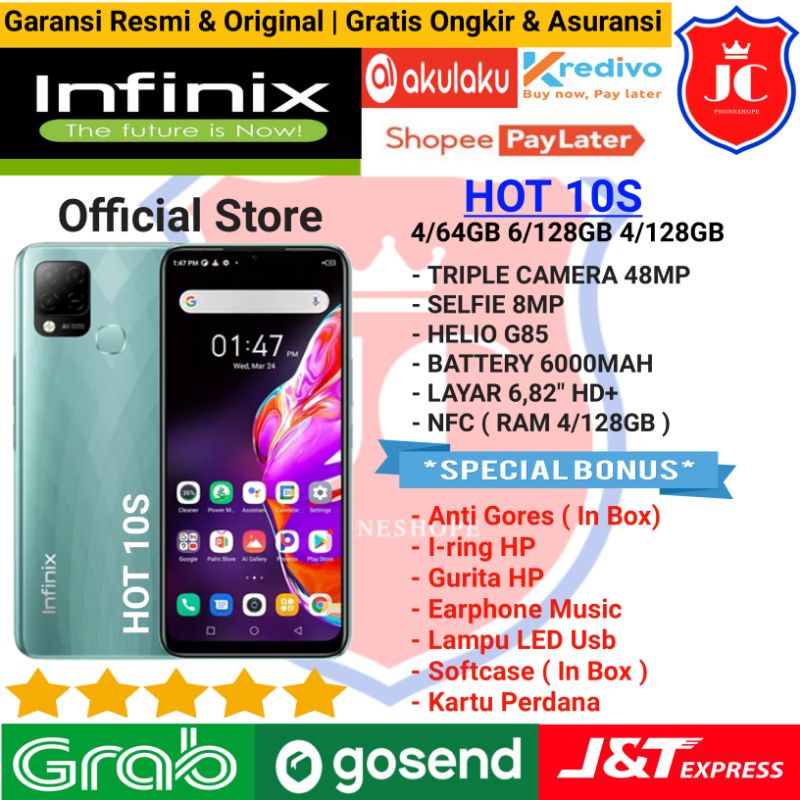 Jual INFINIX HOT 10S RAM 6/128GB 4/128GB 4/64GB GARANSI RESMI - BONUS ...