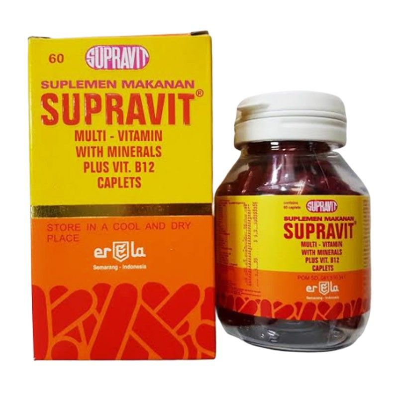 Jual Supravit Multivitamin 60 Kaplet / Suplemen Makanan | Shopee Indonesia