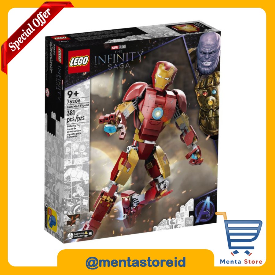 Jual LEGO Marvel 76206 Iron Man Figure The Infinity Saga Avengers ...