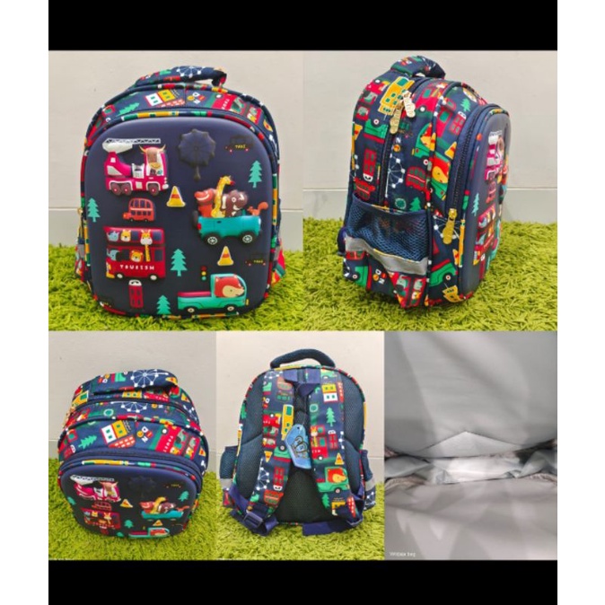 Jual Ransel TK SD kelas 1 gambar animal troli dan tanpa troli | Shopee ...