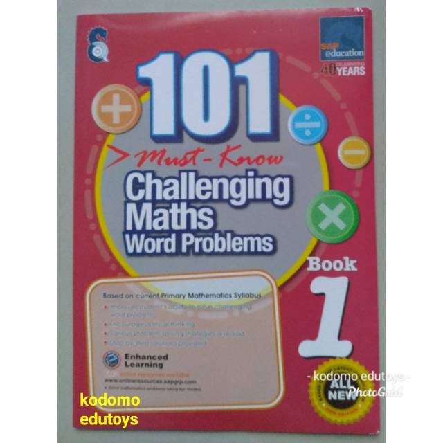 Jual 101 Must-Know Challenging Maths Word Problems Book 1 | Shopee Indonesia