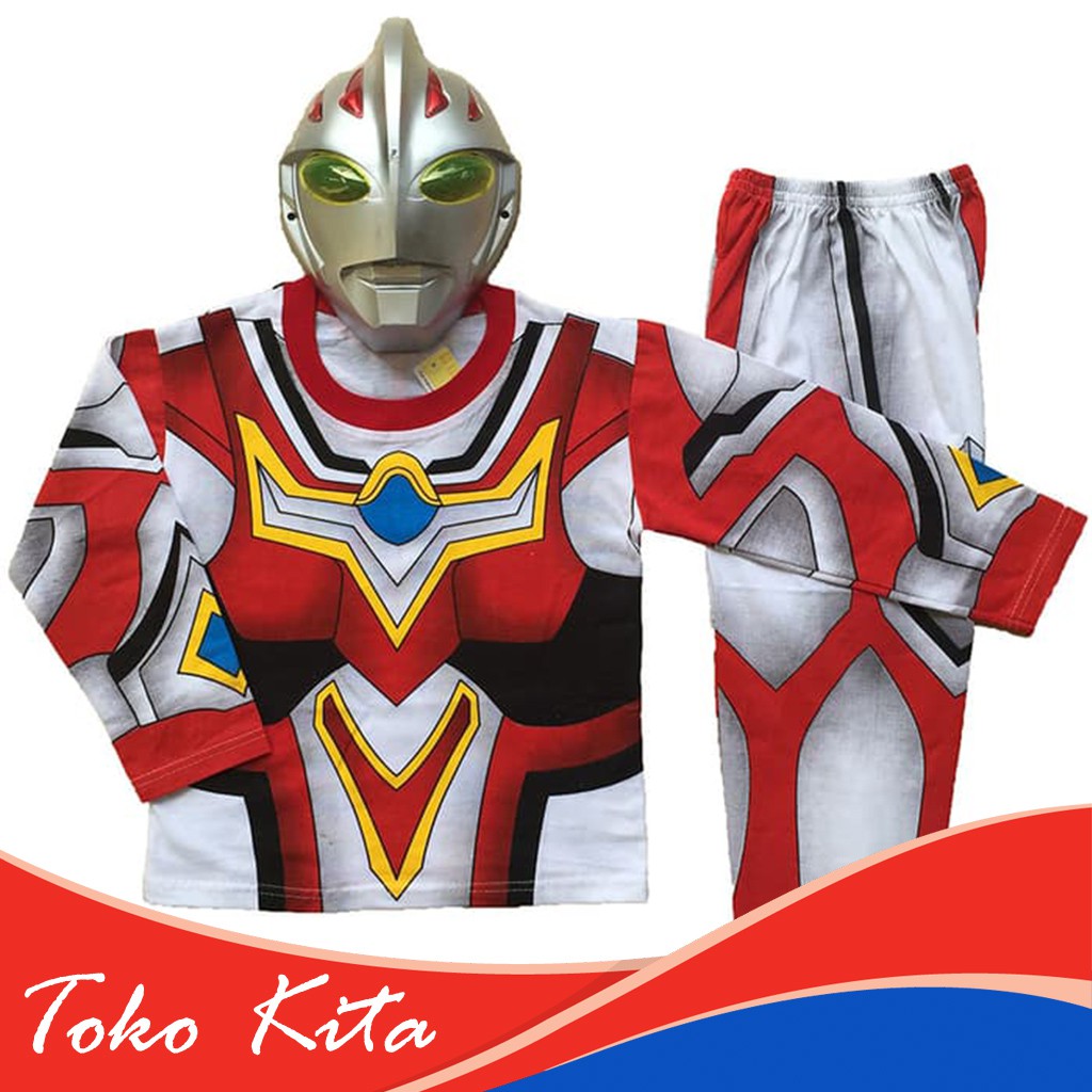 Jual Baju Anak Kostum Topeng Karakter Superhero Ultraman Go | Shopee ...